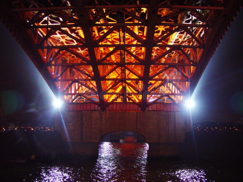 Bridge stock image. Image of stage, built, night, bridge - 82414469