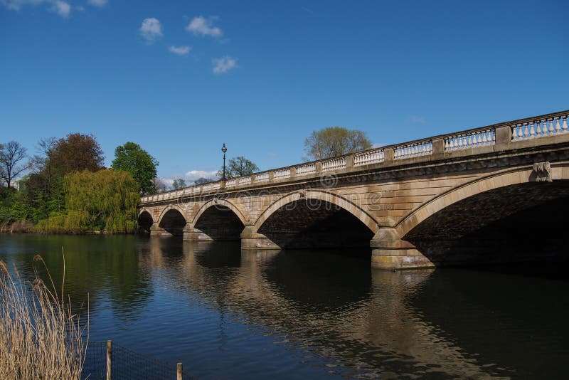 Bridge in Hyde park stock image. Image of london, reflect - 204907