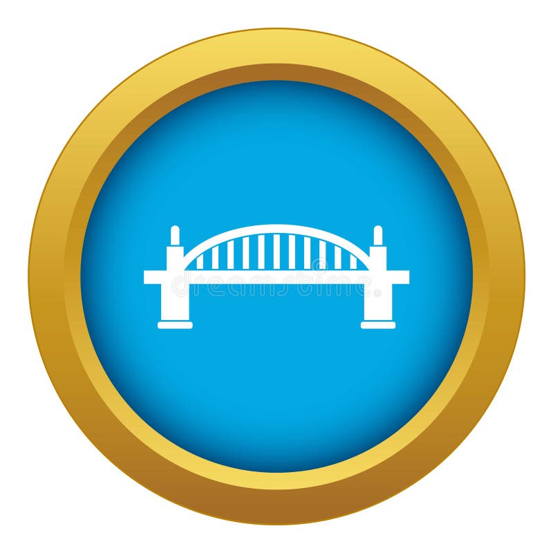 Bridge Icon Blue Vector Isolated Stock Vector - Illustration of ...