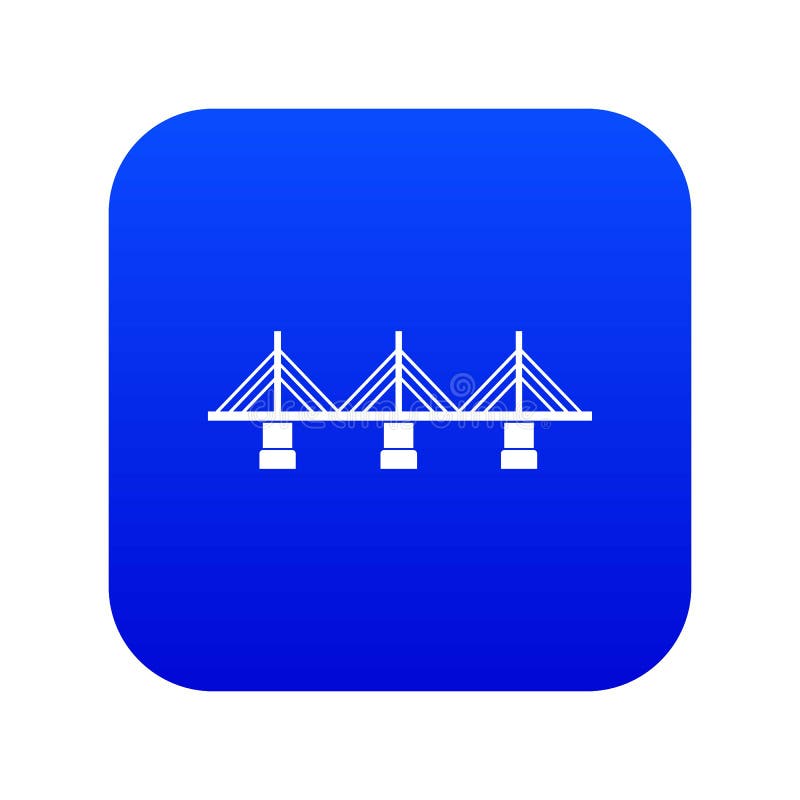 Bridge icon digital blue stock vector. Illustration of blog - 139885517