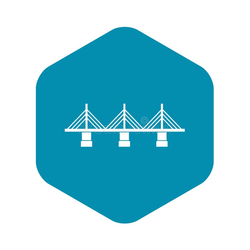 Bridge icon, simple style stock vector. Illustration of abstract ...
