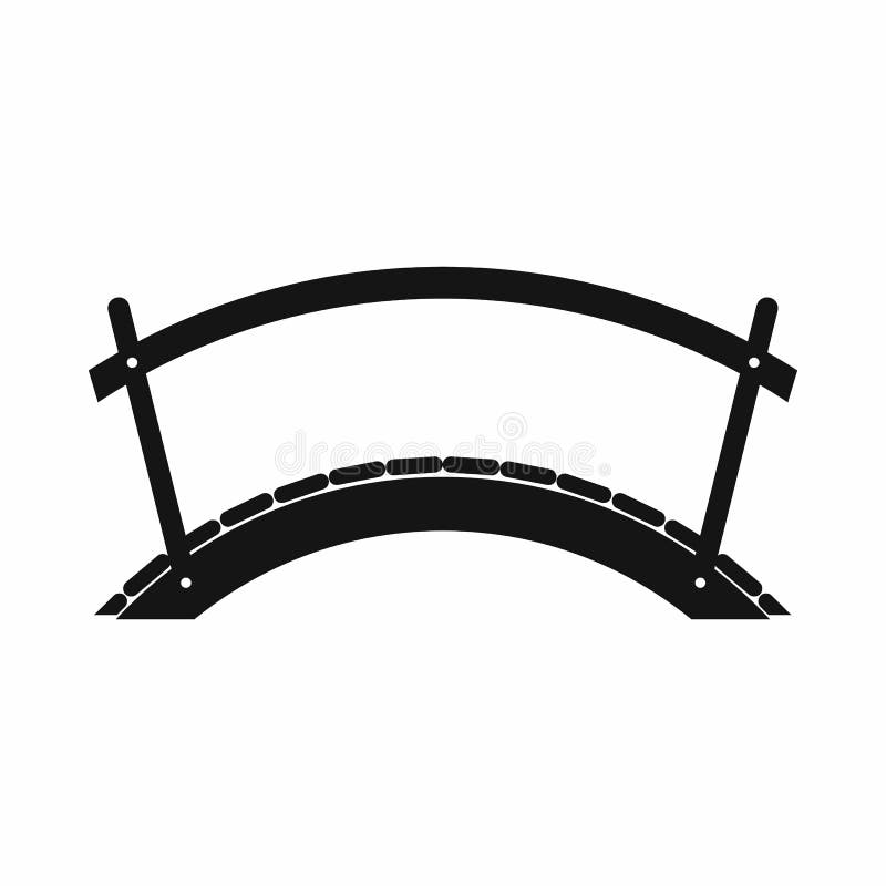 Bridge icon, simple style stock vector. Illustration of design - 80550289
