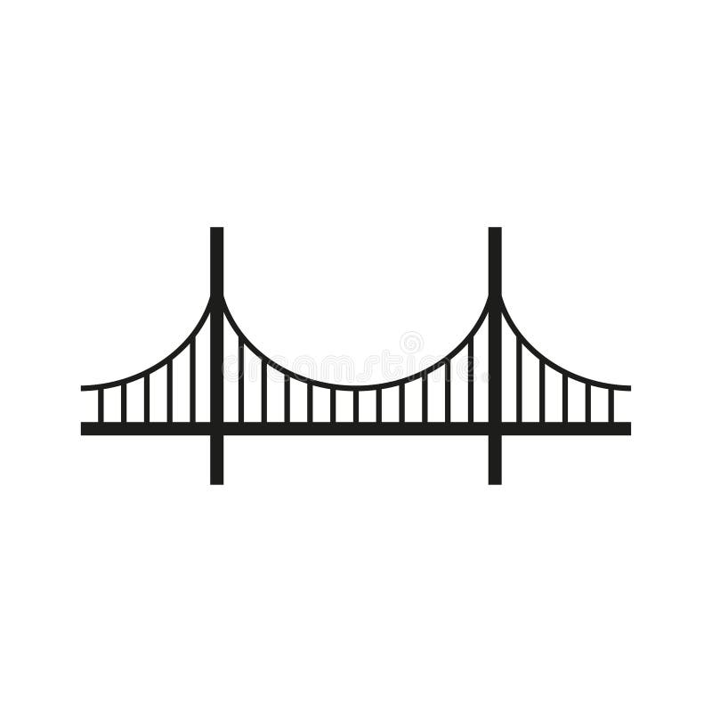 Bridge Icon. Simple Vector Illustration Stock Vector - Illustration of ...
