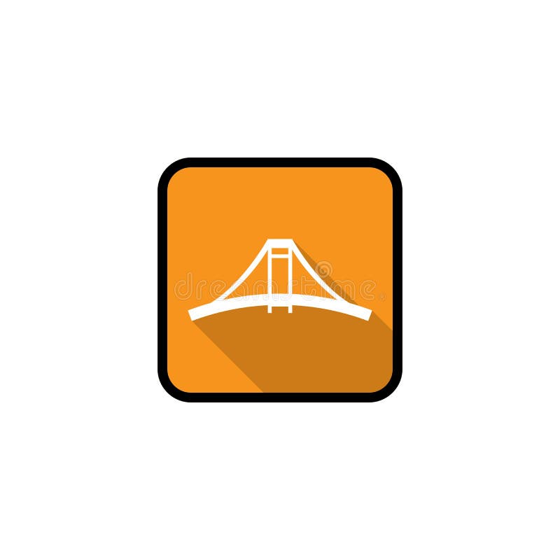 Bridge icon flat stock illustration. Illustration of organic - 199528147