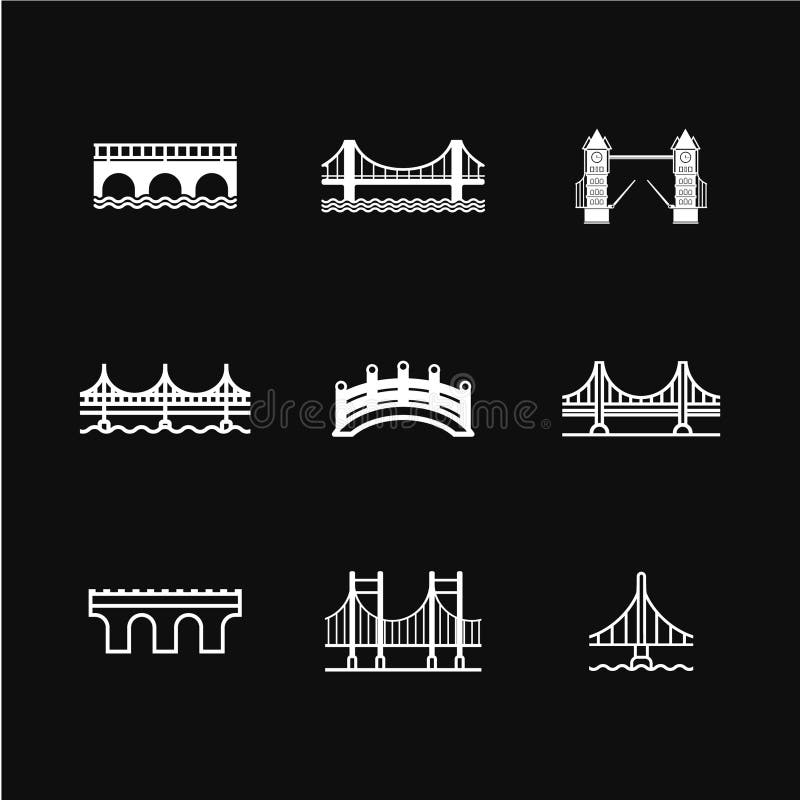Bridge icon vector stock illustration. Illustration of pillar - 120228540
