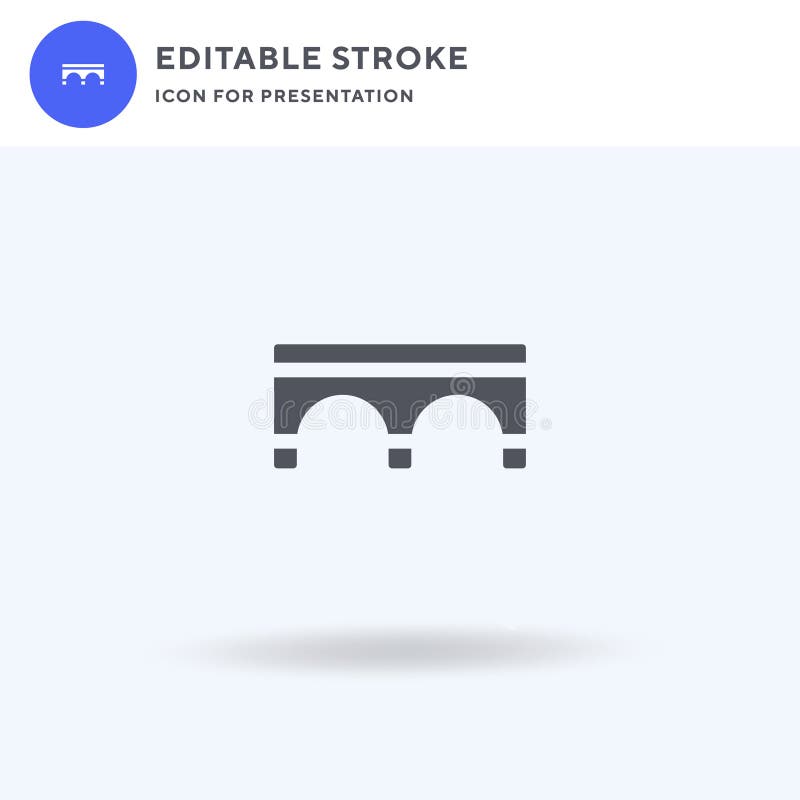 Bridge Icon Vector, Filled Flat Sign, Solid Pictogram Isolated on White ...