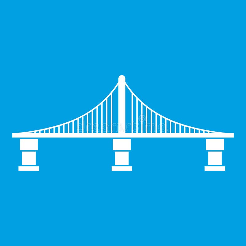 Bridge icon white stock vector. Illustration of figure - 120191262