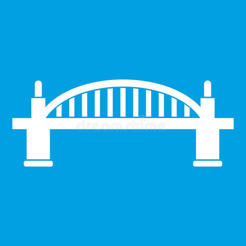 Bridge icon white stock vector. Illustration of urban - 96361436