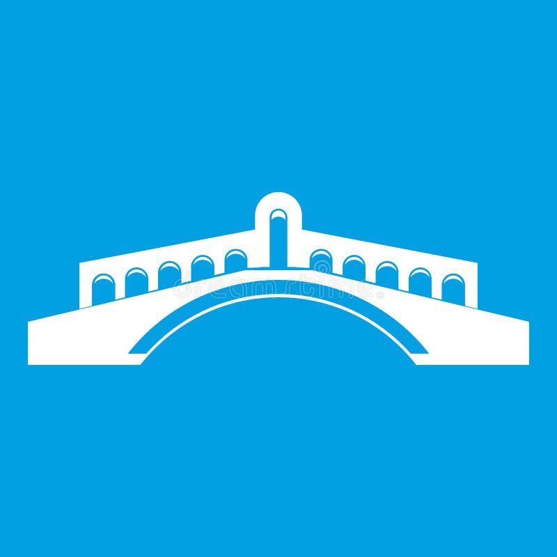 Bridge icon white stock vector. Illustration of building - 120200401