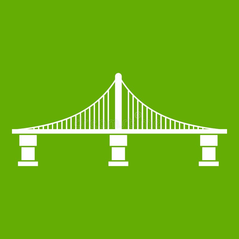 Bridge icon green stock vector. Illustration of bridge - 100752182
