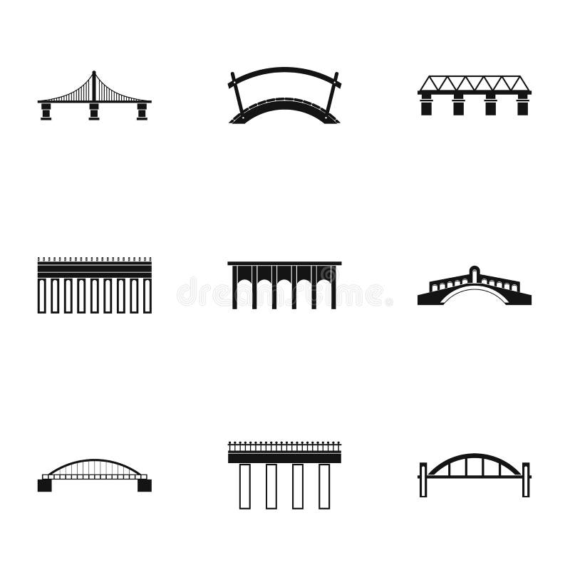 Wooden Arch Bridge Icon Simple Style Stock Illustrations – 9 Wooden ...