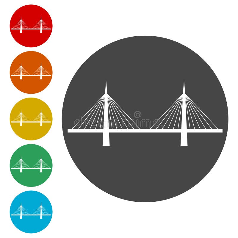 Bridge Icons Set - Vector Illustration Stock Vector - Illustration of ...