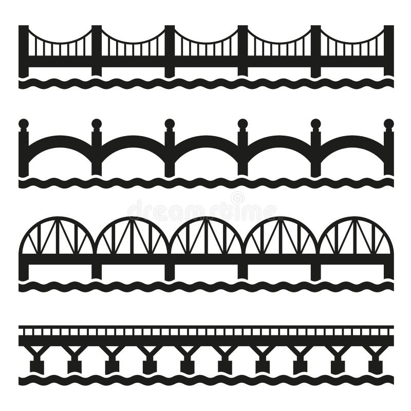 Bridge vector 2 stock vector. Illustration of gate, landmark - 5241052