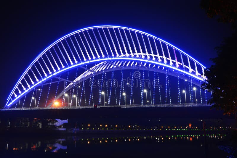 Rope bridge LED light stock photo. Image of bridge, electrical - 52014904