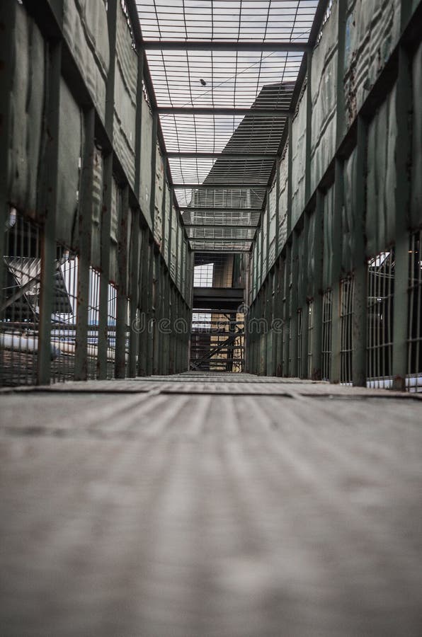 A Bridge Inside an Abandoned Factory Stock Image - Image of inside ...