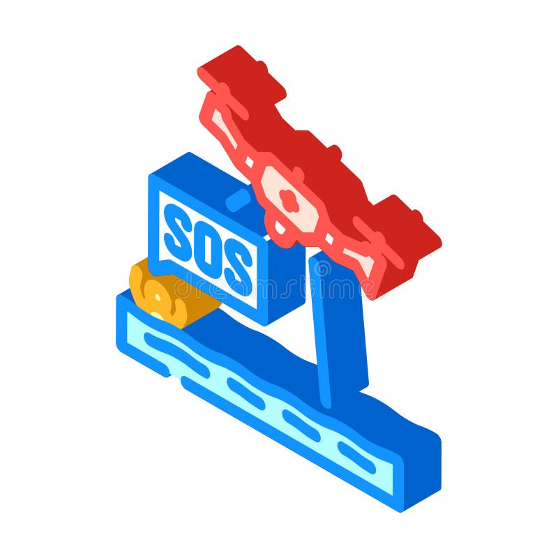 Bridge Inspection Drone Isometric Icon Vector Illustration Stock Vector ...