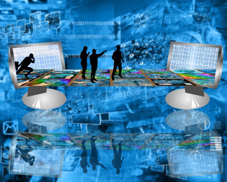 Bridge Connect People Stock Illustrations – 423 Bridge Connect People ...