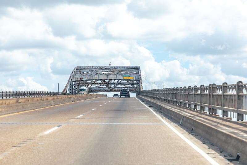Bridge on Interstate 10 at Lake Charles, Louisiana Stock Image - Image ...