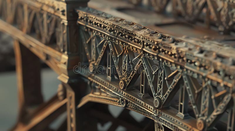 Bridge with Intricate Structural Details Stock Illustration ...