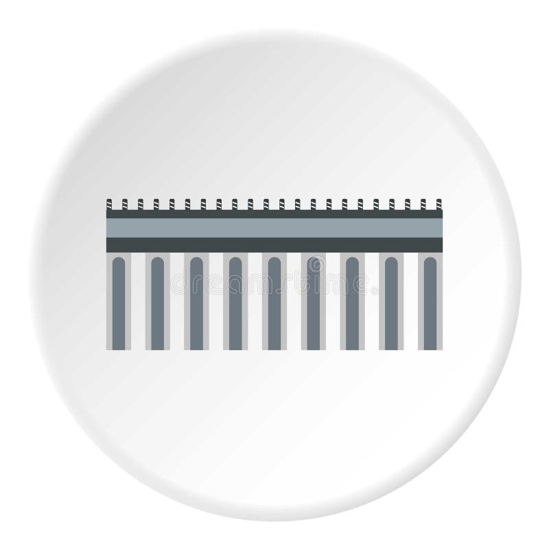 Bridge with Iron Supports Icon, Flat Style Stock Vector - Illustration ...