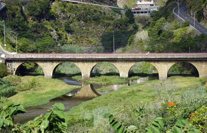 Bridge on the Island of Madeira Stock Image - Image of architecture ...