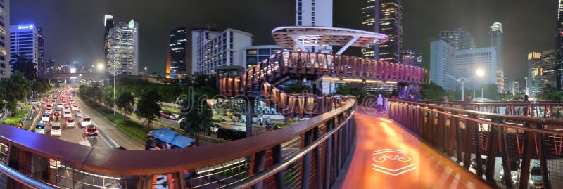 Bridge of Jakarta - Sudirman Editorial Stock Photo - Image of bridge ...
