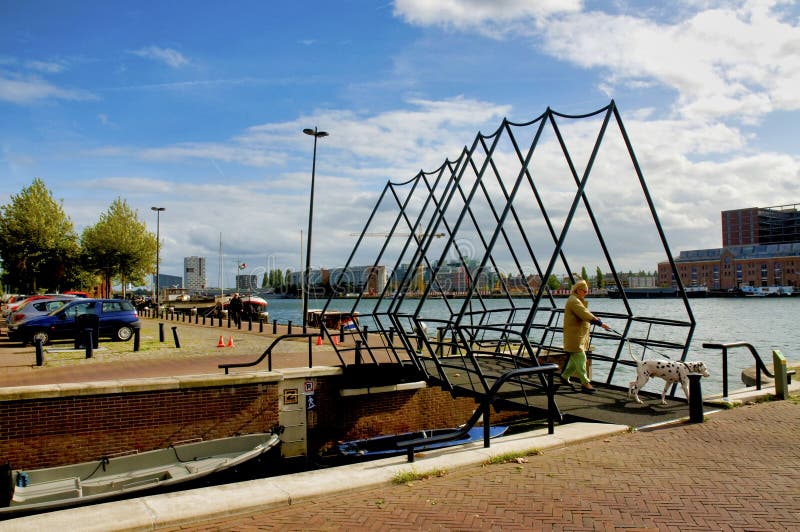 Bridge in Java Eiland editorial photography. Image of canal - 247293972