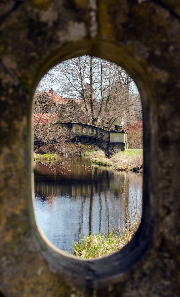 Bridge through keyhole stock image. Image of arcitecture - 33320481