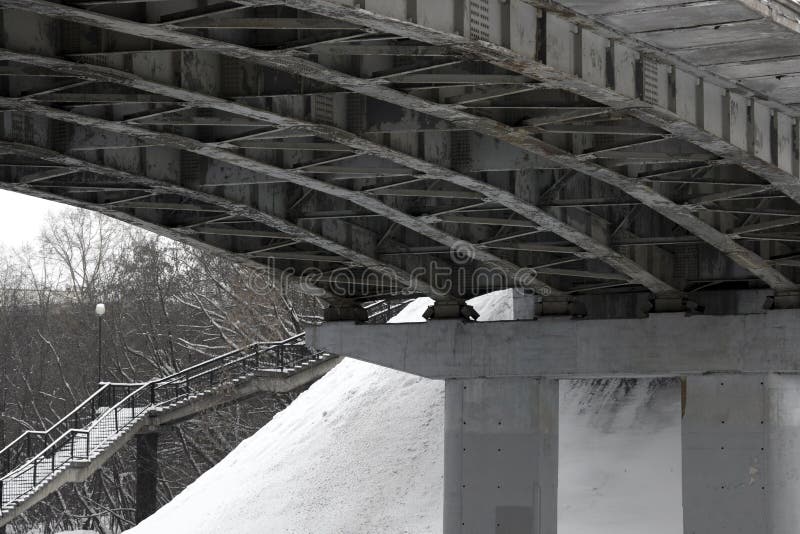 Bridge and ladder stock image. Image of parapet, architecture - 67518603