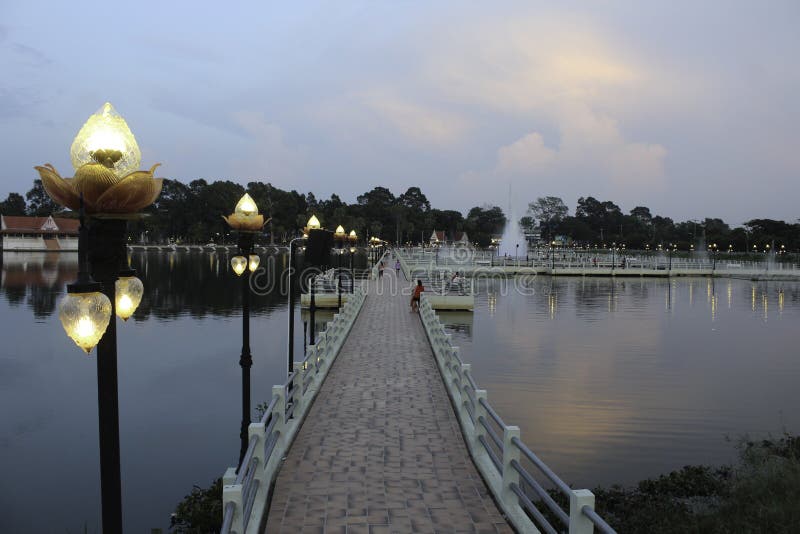 Bridge on lagoon stock image. Image of lagoon, swap, grating - 92840003