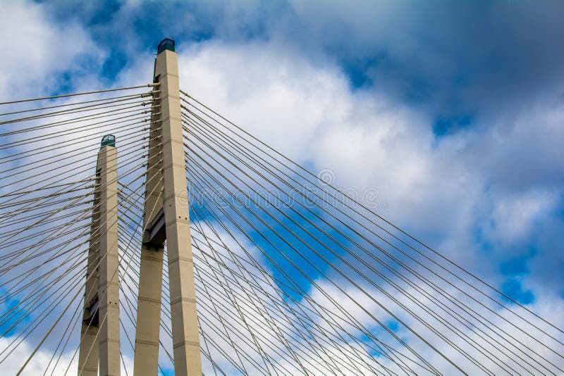 Bridge stock photo. Image of suspended, structure, cables - 63520490