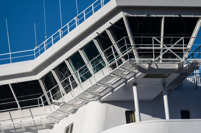 The Bridge of a Large Passenger Ferry.. Stock Photo - Image of ...