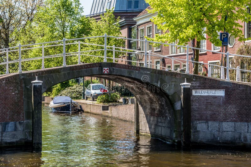 Bridge in Leiden editorial stock photo. Image of travel - 291660048
