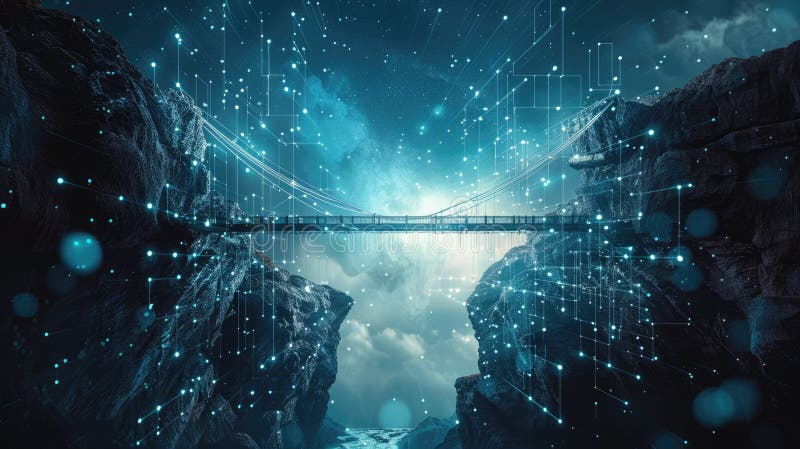 Bridge of Light Over Cliffs with Data Flow Representing the ... Bridge of Light Over Cliffs with Data Flow Representing the ...