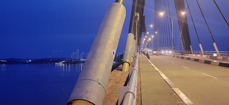 Bridge Light and Sea Batam Island Stock Image - Image of light, bridge ...