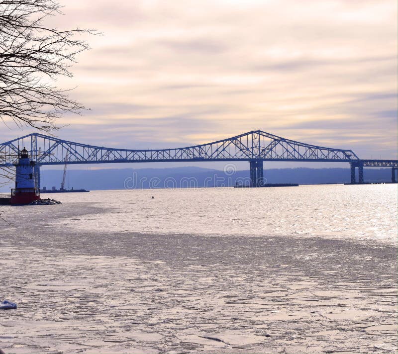 Bridge and Lighthouse stock image. Image of outdoor, ground - 49156663