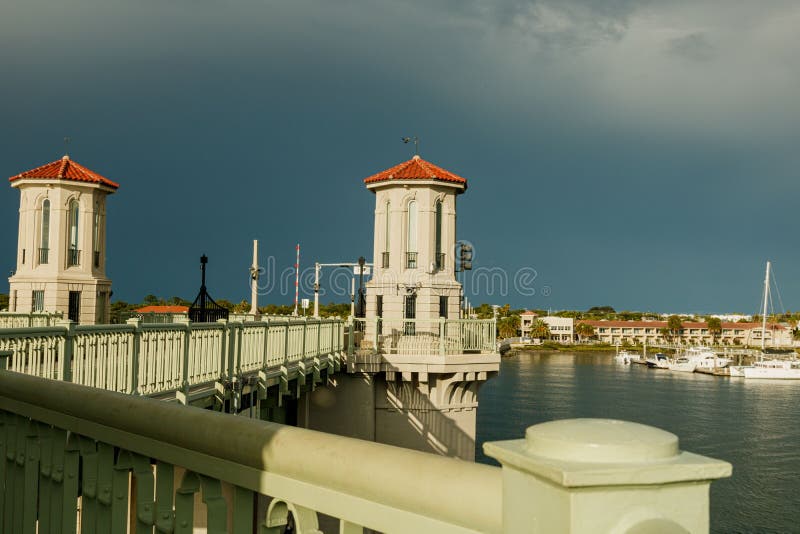 Bridge of Lions, Historical St. Augustine Stock Photo - Image of ...