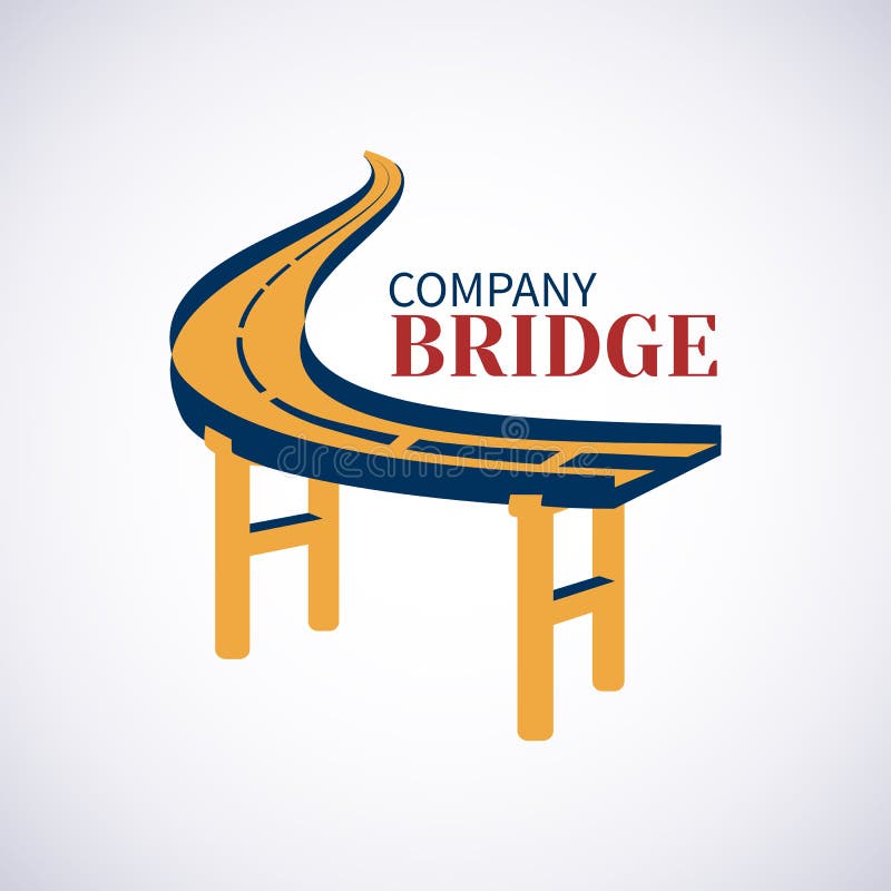 Bridge Logo design stock vector. Illustration of modern - 85946595