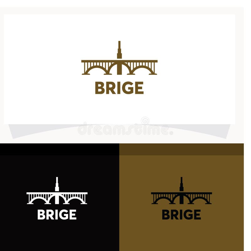 Bridge Logo Design Symbol Vector Template Stock Vector - Illustration ...