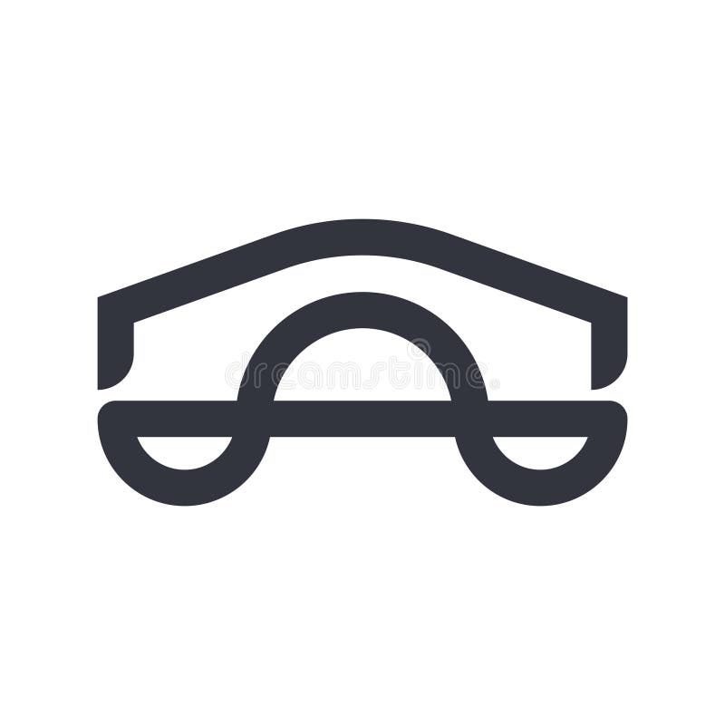 Bridge Logo Template Icon stock vector. Illustration of font - 344722928