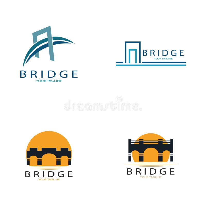 Bridge Logo Vector Icon Illustration Design Template Stock Vector ...