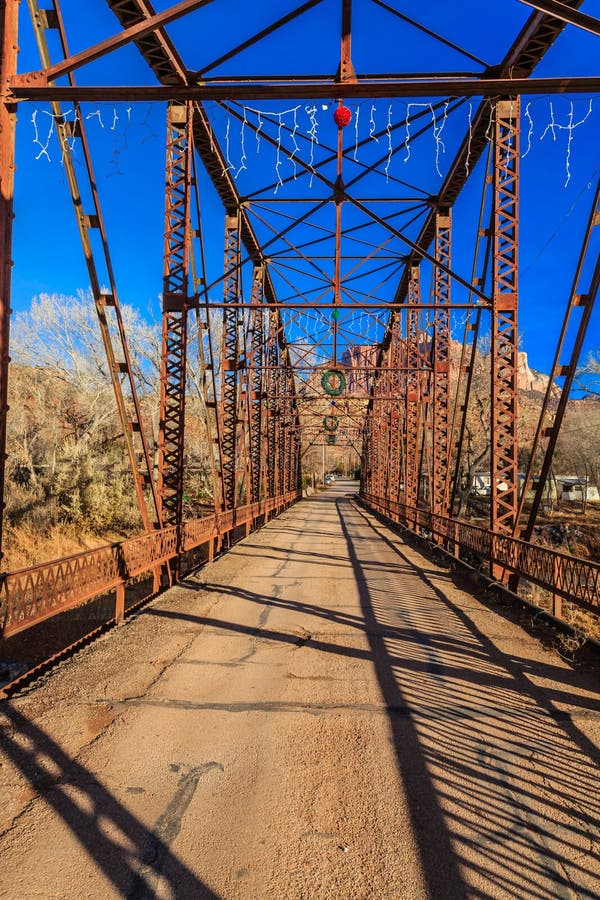 A Bridge with a Lot of Metal and a Lot of Shadows Stock Image - Image ...