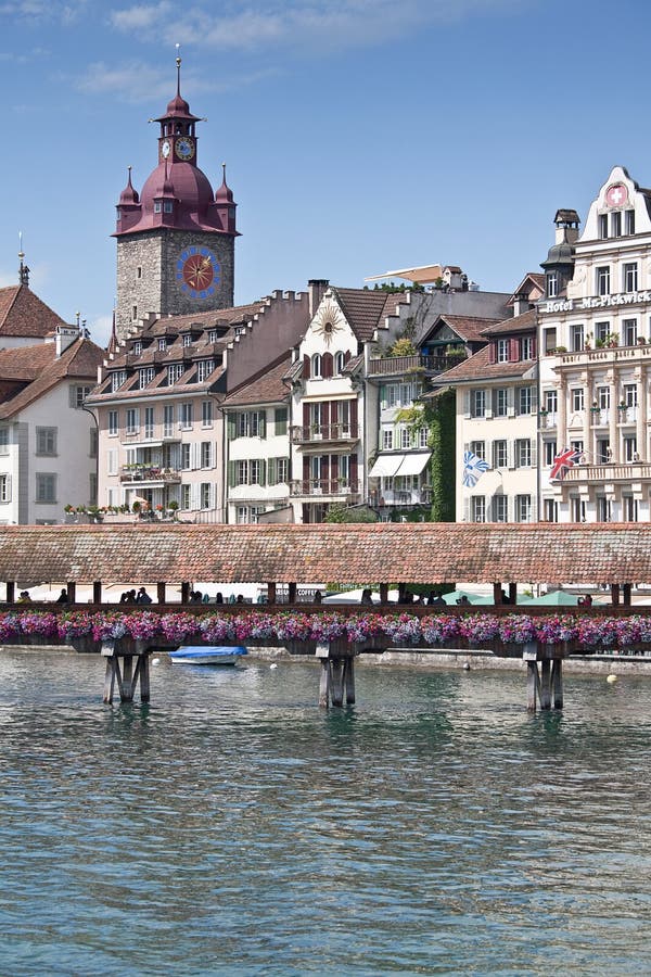 Bridge in Lucerne stock image. Image of tourism, lucerne - 17991137