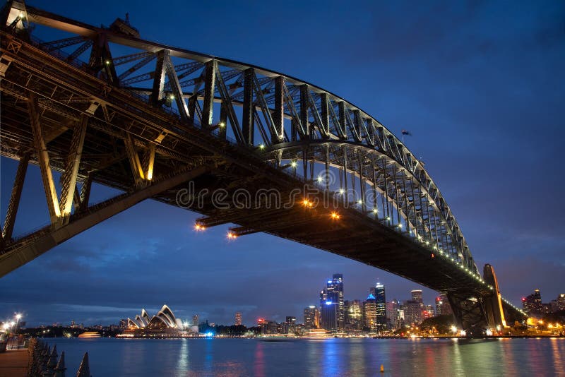 Bridge from Luna Park Dusk stock image. Image of scene - 18735711