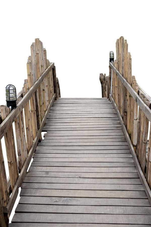 Bridge Made from Bamboo Tree Isolated Stock Image - Image of mountain ...