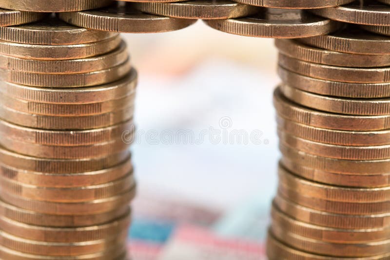 Bridge made of coins stock photo. Image of crisis, idea - 66432626
