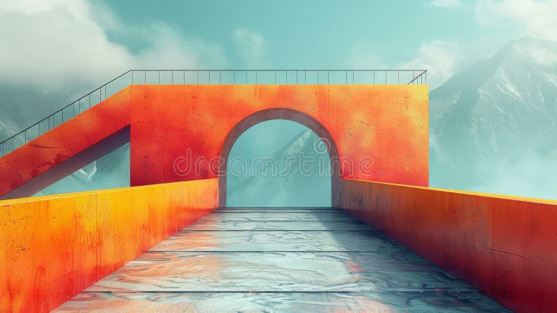 A Bridge Made of Different Materials and Textures Symbolizing the ...