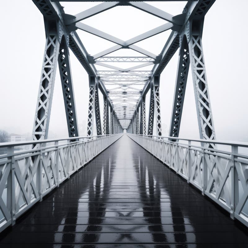 A bridge made of iron stock image. Illustration of scene - 278371573