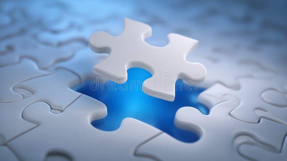 Bridge Made of Puzzle Pieces with a Missing Part in the Center ...