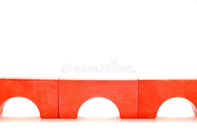 Bridge Made of Wooden Blocks Stock Image - Image of close, still: 12362873
